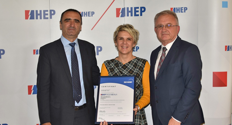 HEP grupa - HEP-Proizvodnja introduces ISO 50001:2011 Energy Management System